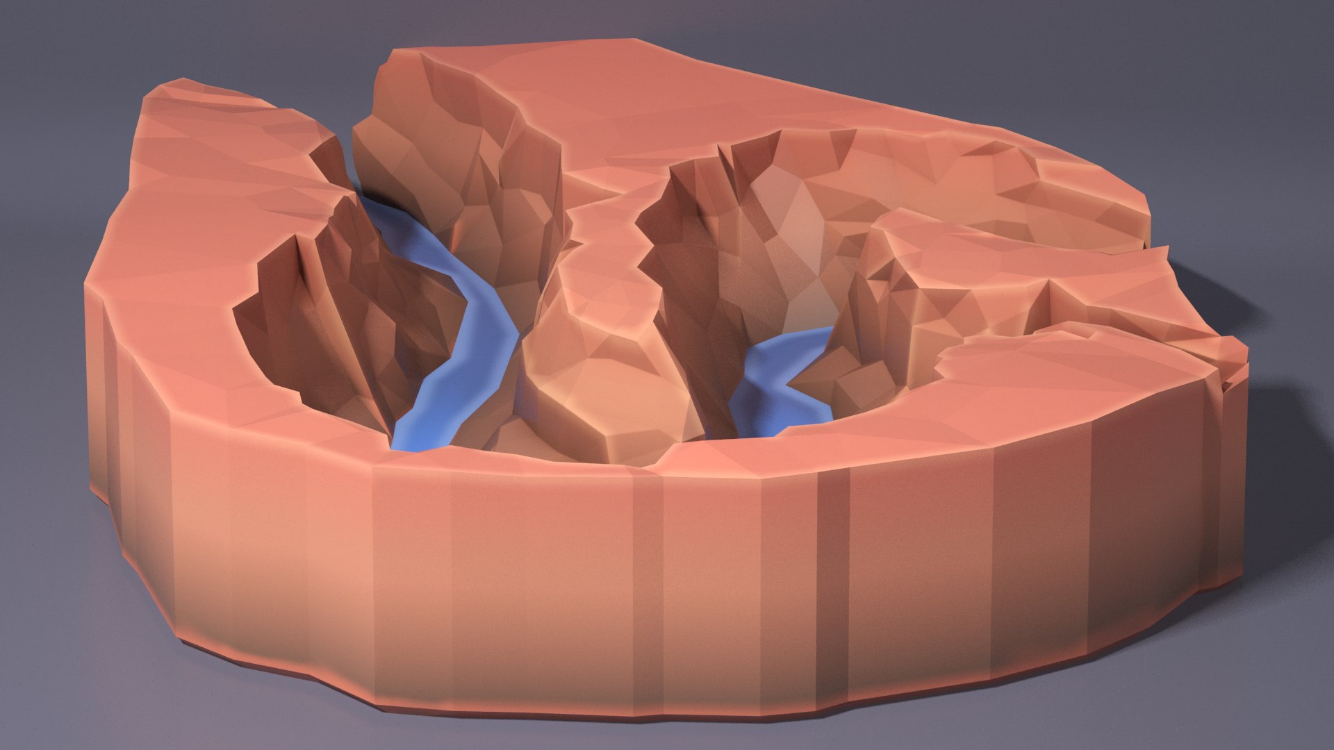 3D Low Poly Cartoon Model Grand Canyon - TurboSquid 2382957