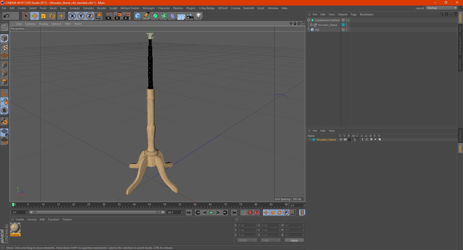 3D Model Wooden Stand - TurboSquid 1855607