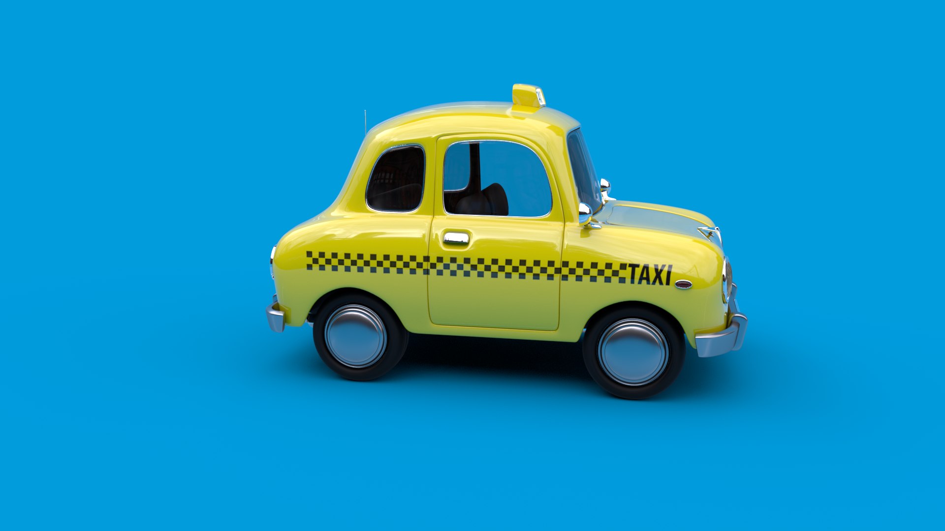 3D Cartoon Car Taxi Rig - TurboSquid 1622586