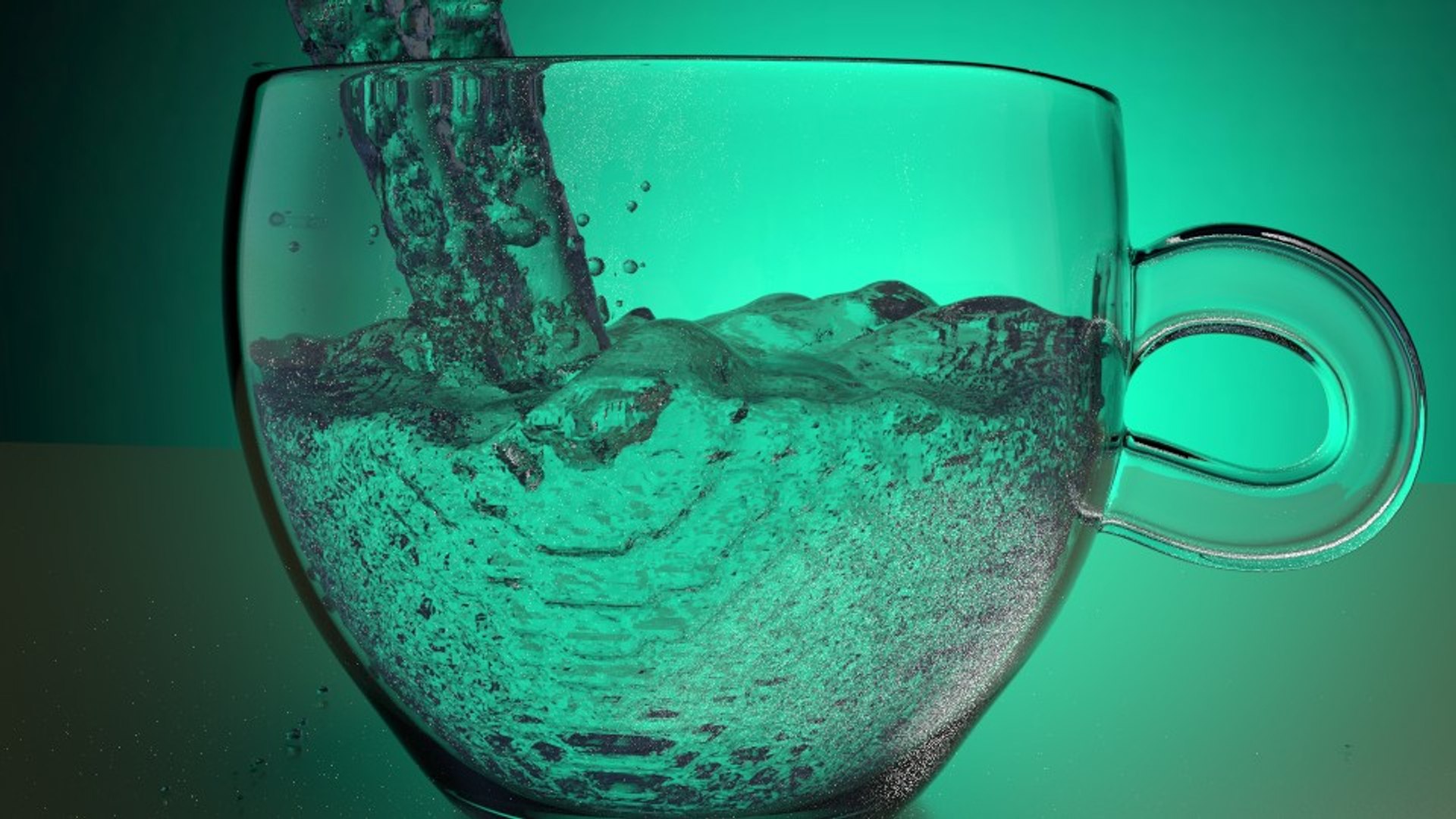 Simple Cup Water Animation 3d Model