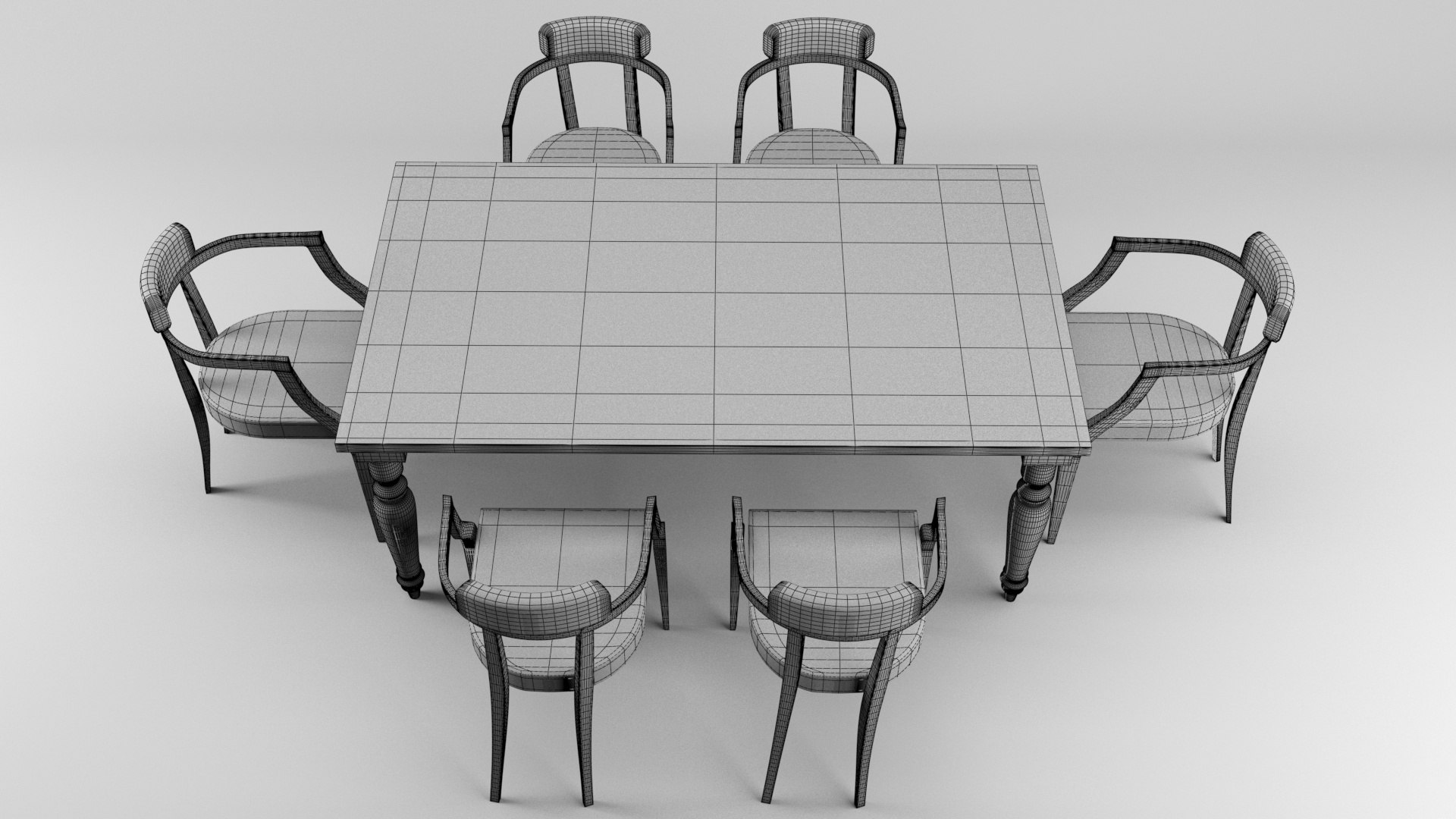 3D Dining Table Set Model - TurboSquid 1151948