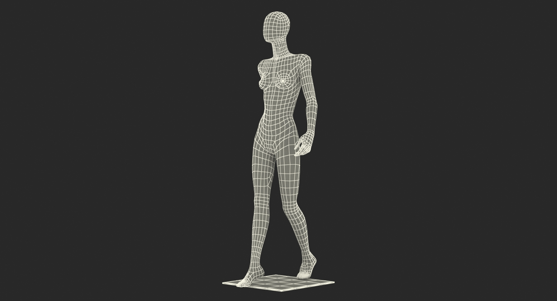 Dark Grey Female Mannequin 3D Model - TurboSquid 1416195