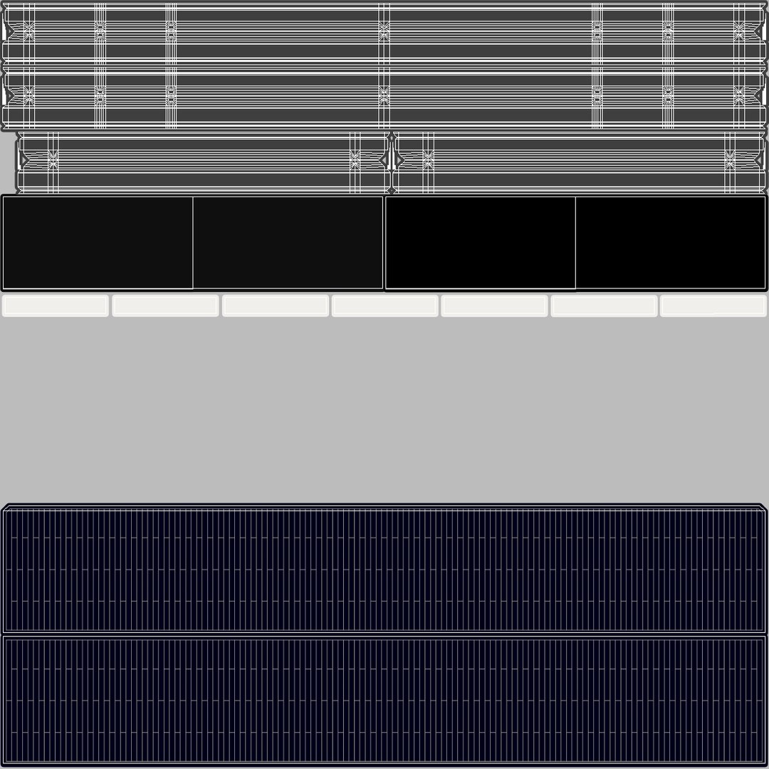 Shingled Cell Solar Panel Basic 3D - TurboSquid 2063345