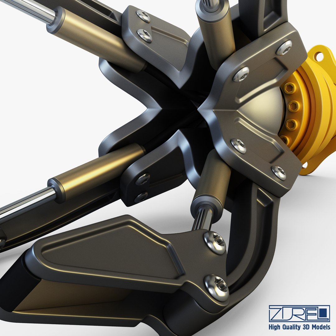 Hydraulic Grab V 3 3d Max