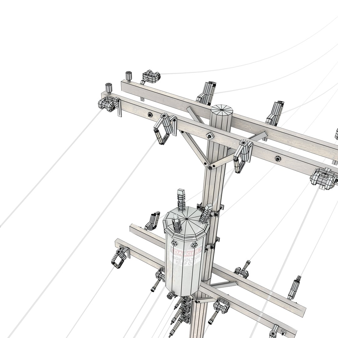 Utility Pole 3d Model