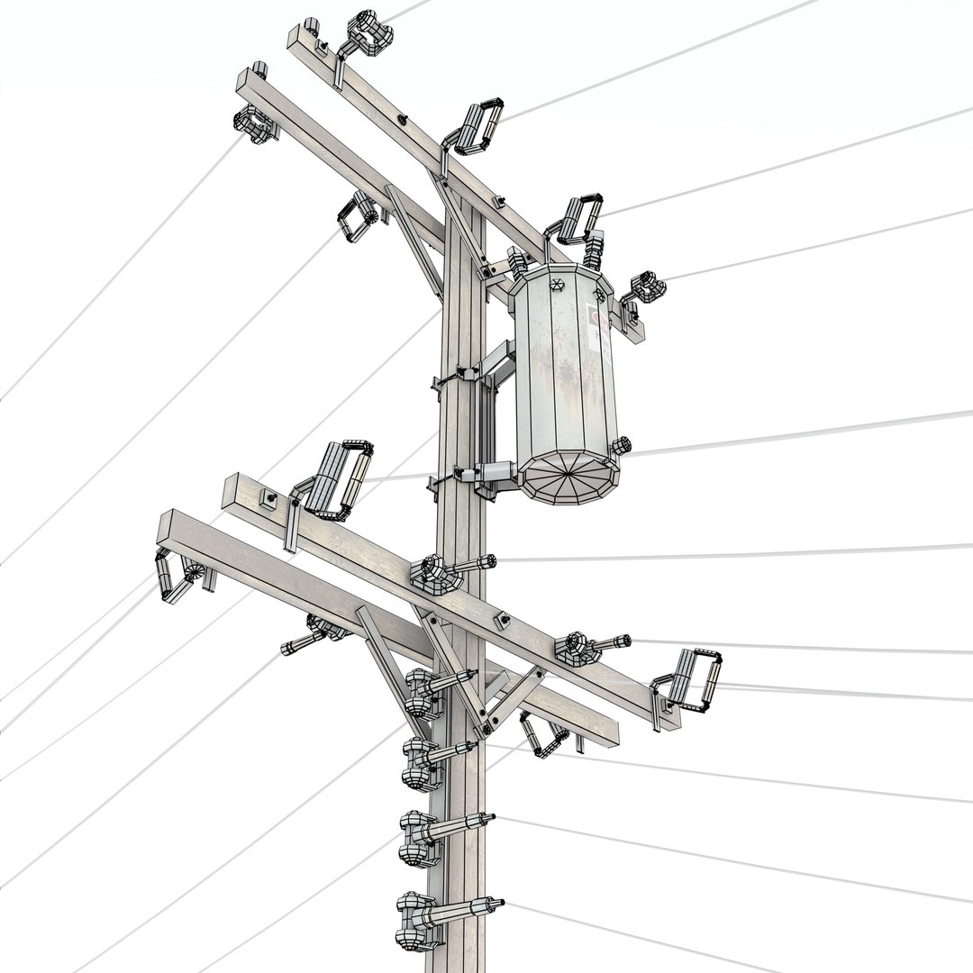 Utility Pole 3d Model