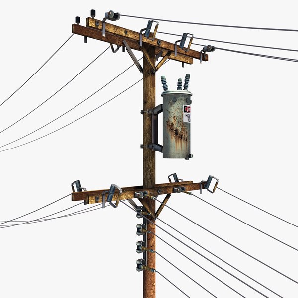 utility pole 3d model