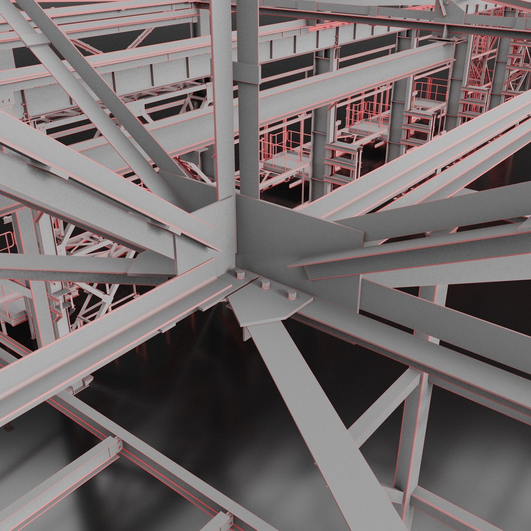 3D Industrial Metal Building Model - TurboSquid 2244686