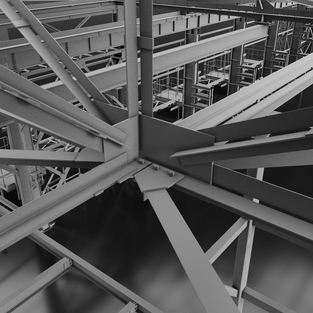 3D Industrial Metal Building Model - TurboSquid 2244686