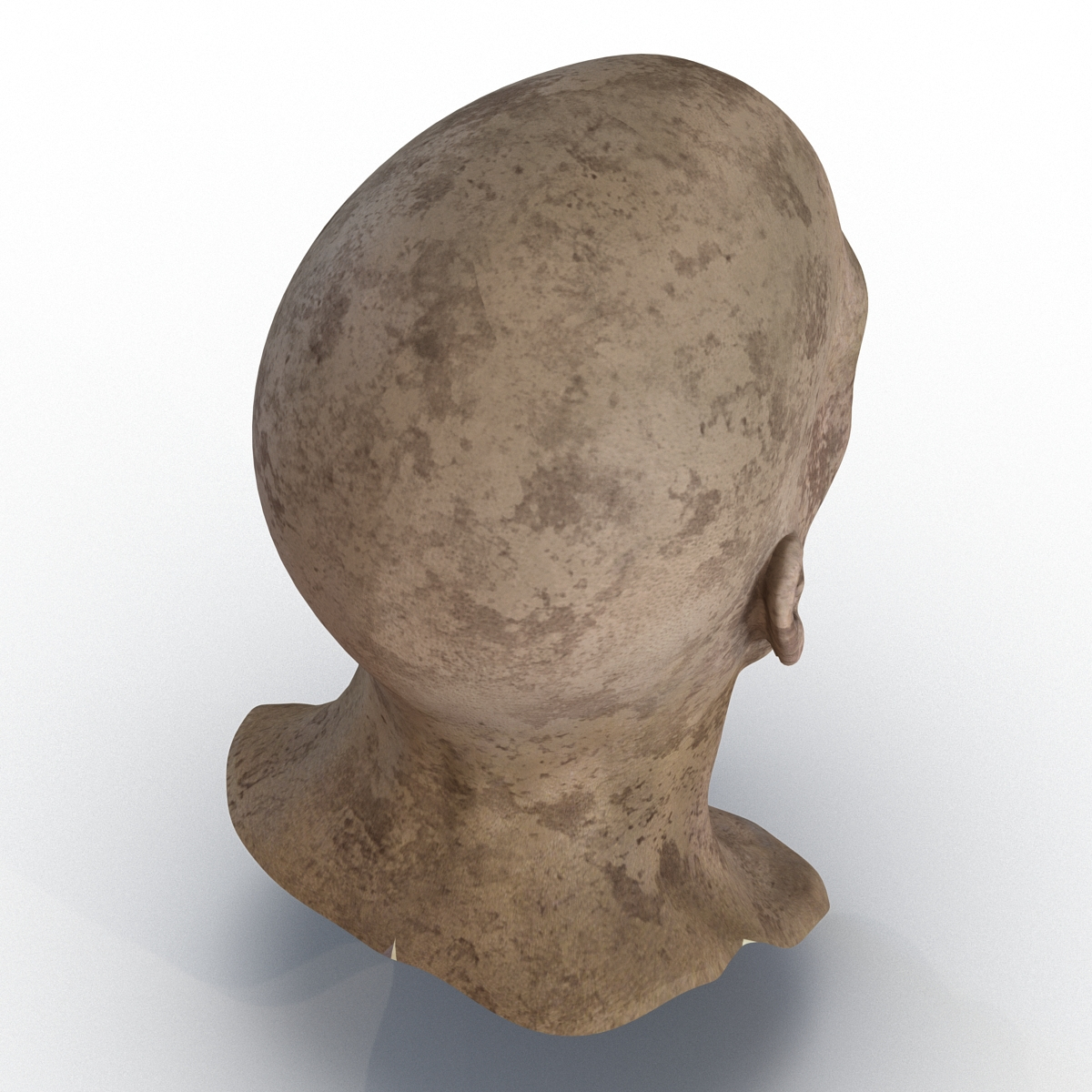 zombie head modeled 3d model