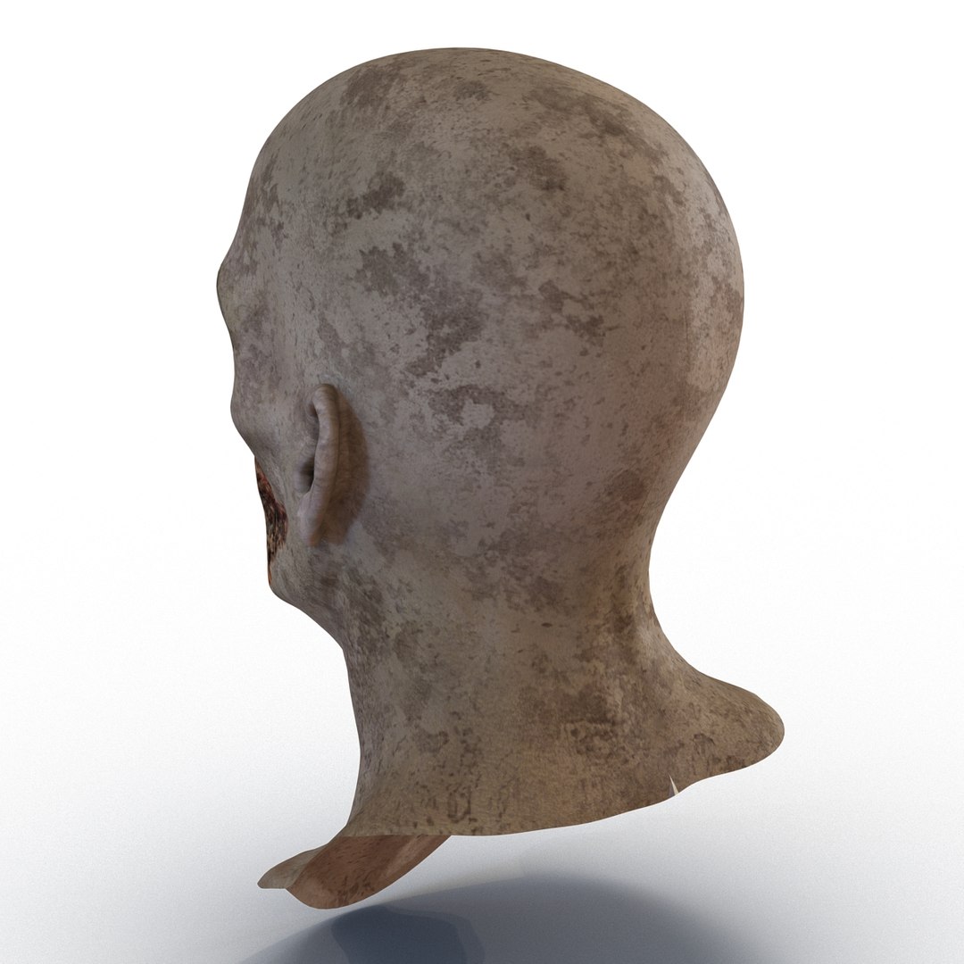 zombie head modeled 3d model