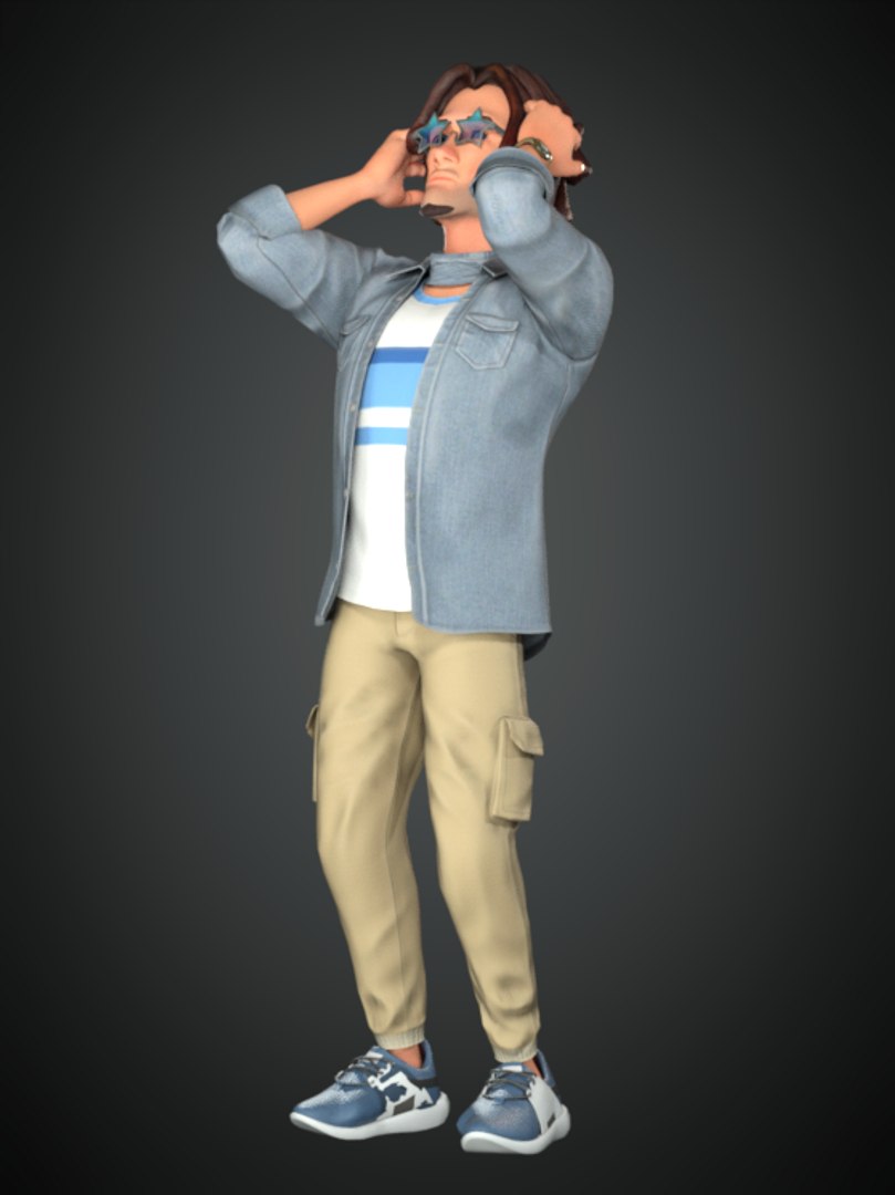 3D Cartoon Rigged Funny Man Character 3D Model Model - TurboSquid 2155370