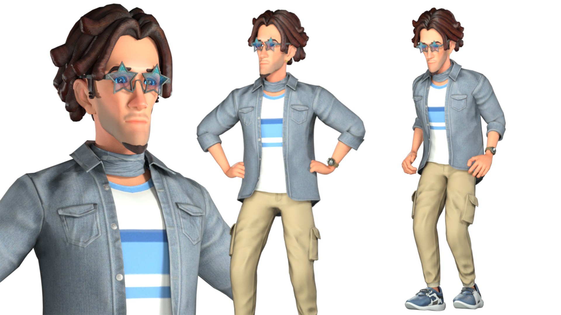 3D Cartoon Rigged Funny Man Character 3D Model model - TurboSquid 2155370