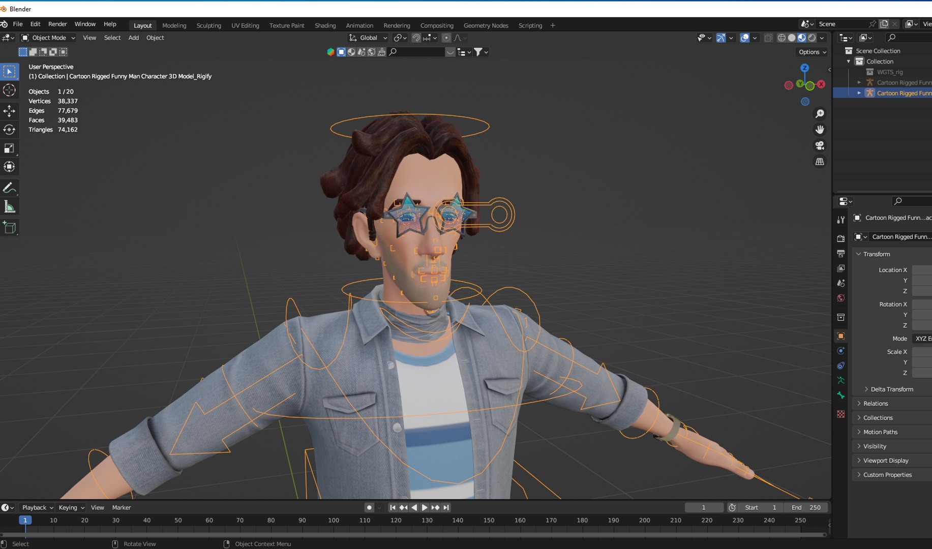 3D Cartoon Rigged Funny Man Character 3D Model model - TurboSquid 2155370