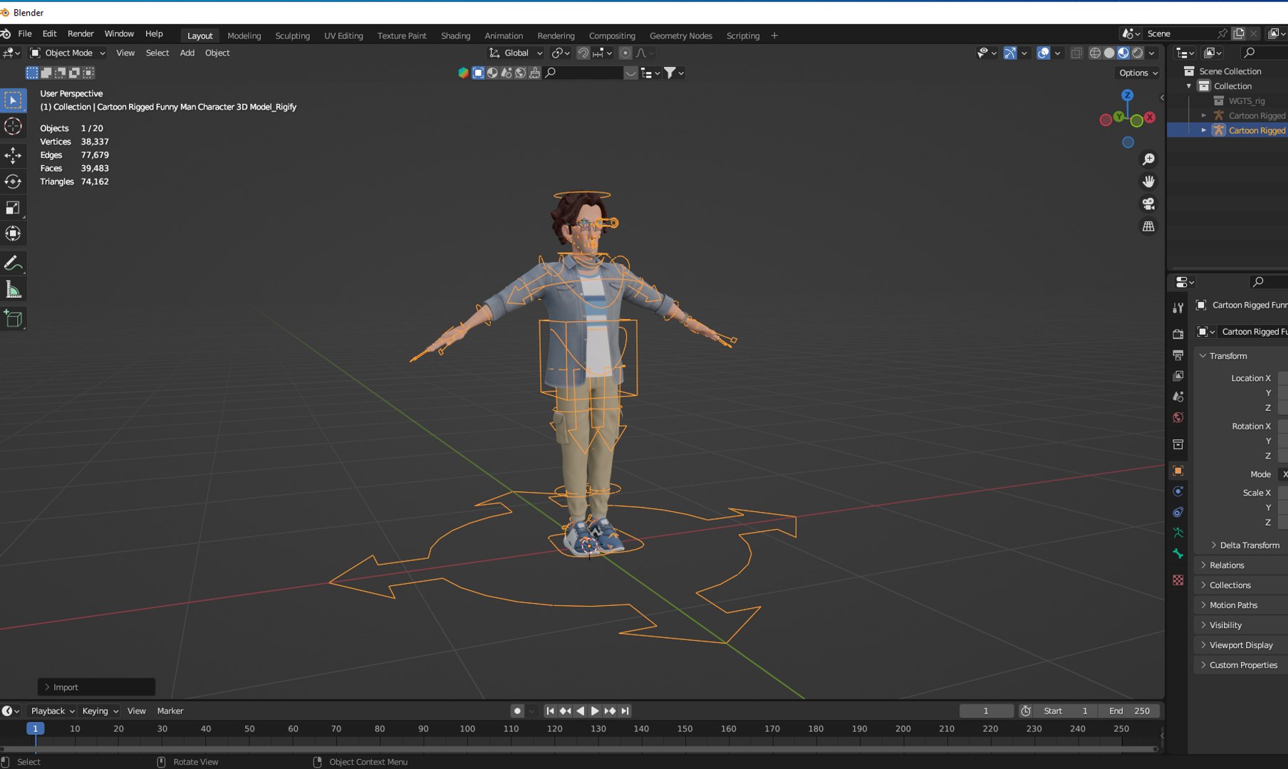 3D Cartoon Rigged Funny Man Character 3D Model model - TurboSquid 2155370