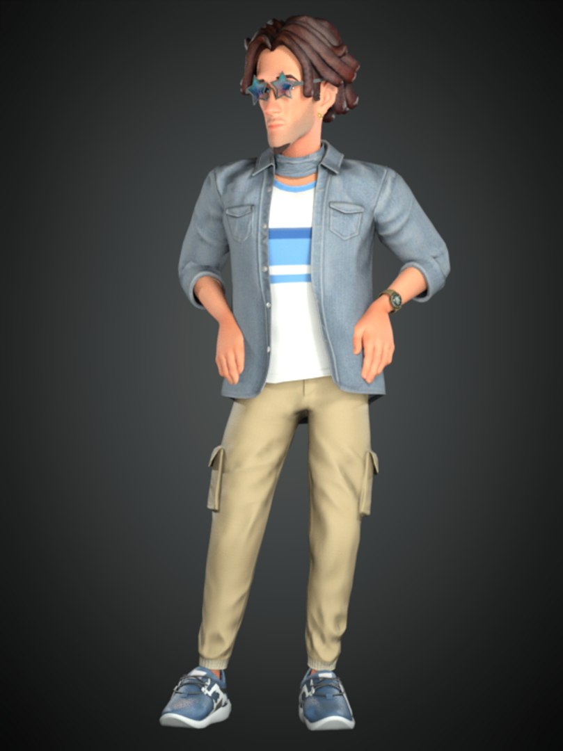 3D Cartoon Rigged Funny Man Character 3D Model Model - TurboSquid 2155370