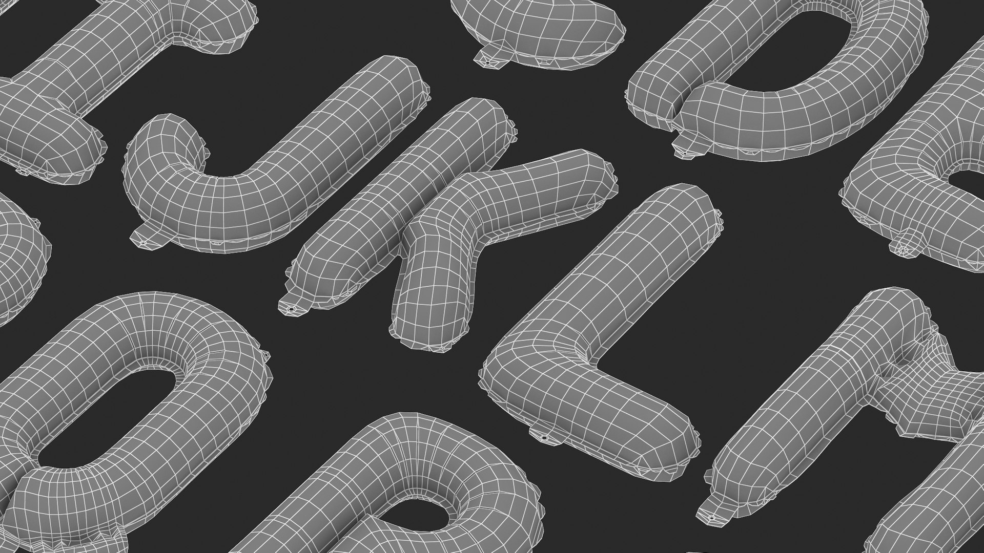 3D Balloon Alphabet - TurboSquid 1615816