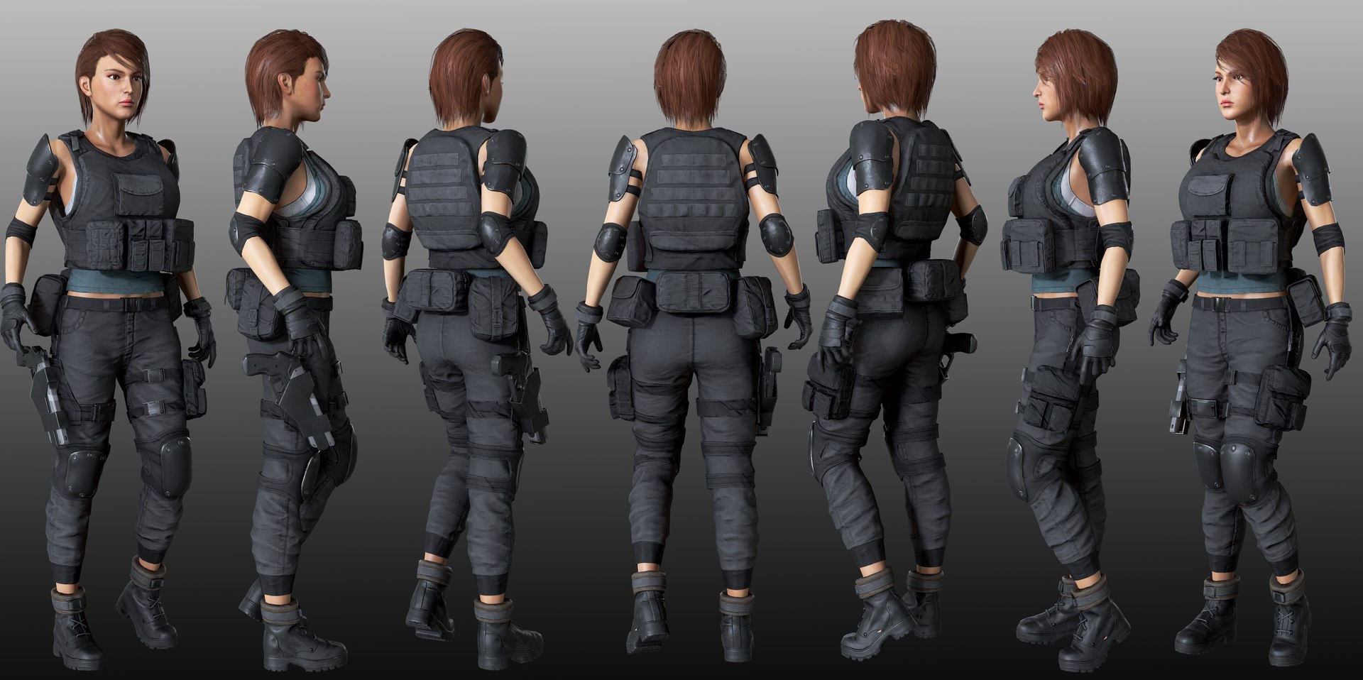 3D Survivor Character Female - TurboSquid 1694873