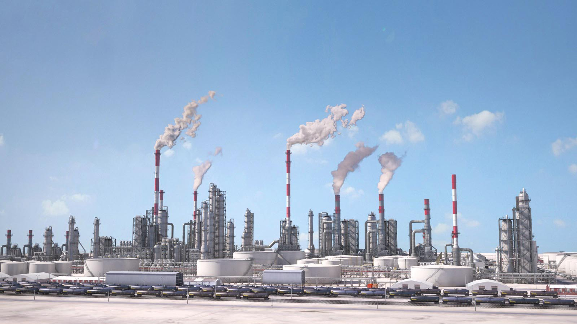 3D generic refinery day night model - TurboSquid 1206033