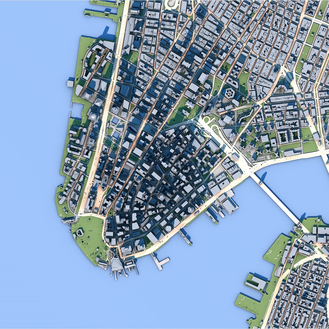 3D Manhattan Island New York United States - TurboSquid 2509834