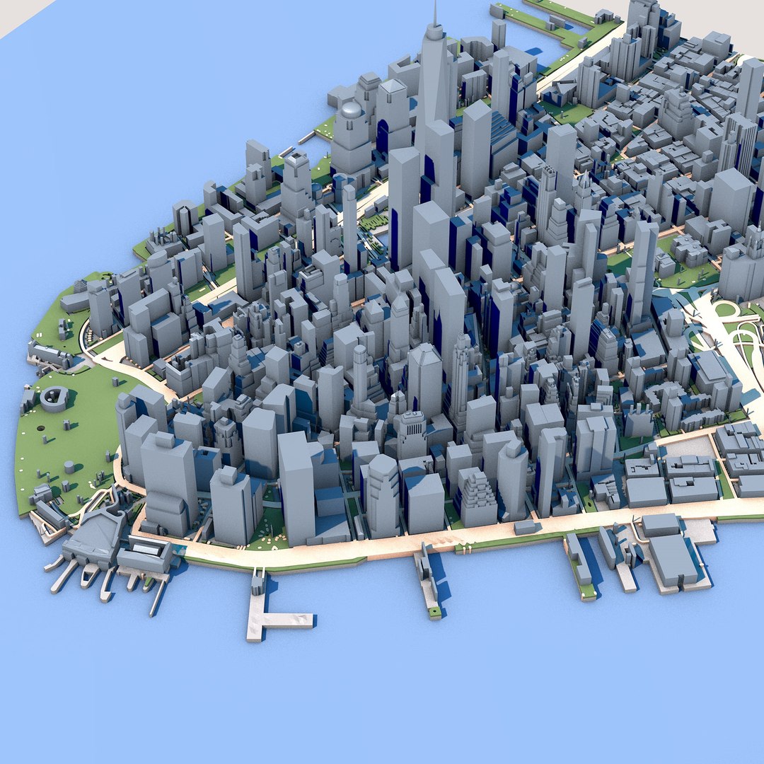 3D Manhattan Island New York United States - TurboSquid 2509834
