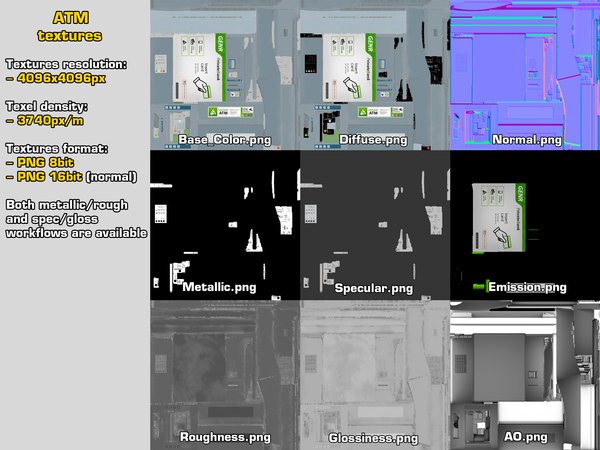 Gameready atm 3D model - TurboSquid 1703933