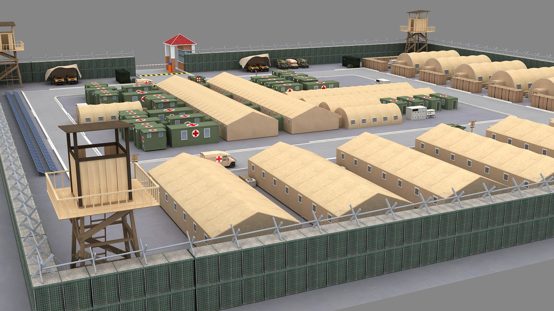 3D Military Field Hospital - TurboSquid 2303322