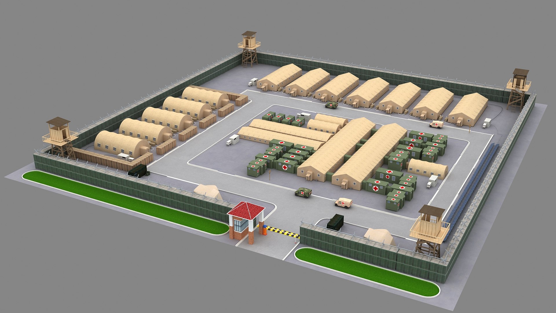 3D Military Field Hospital - TurboSquid 2303322