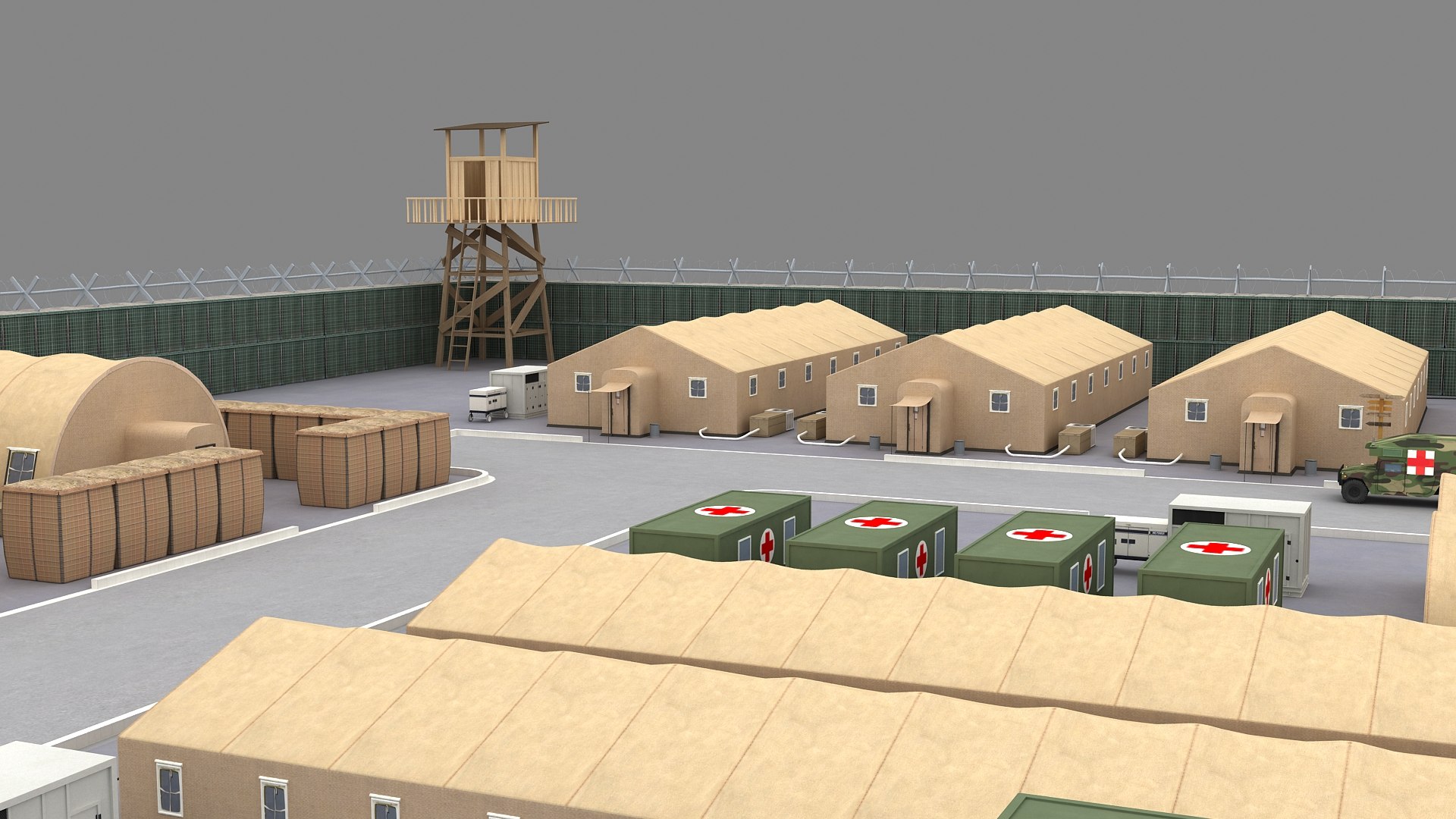 3D Military Field Hospital - TurboSquid 2303322
