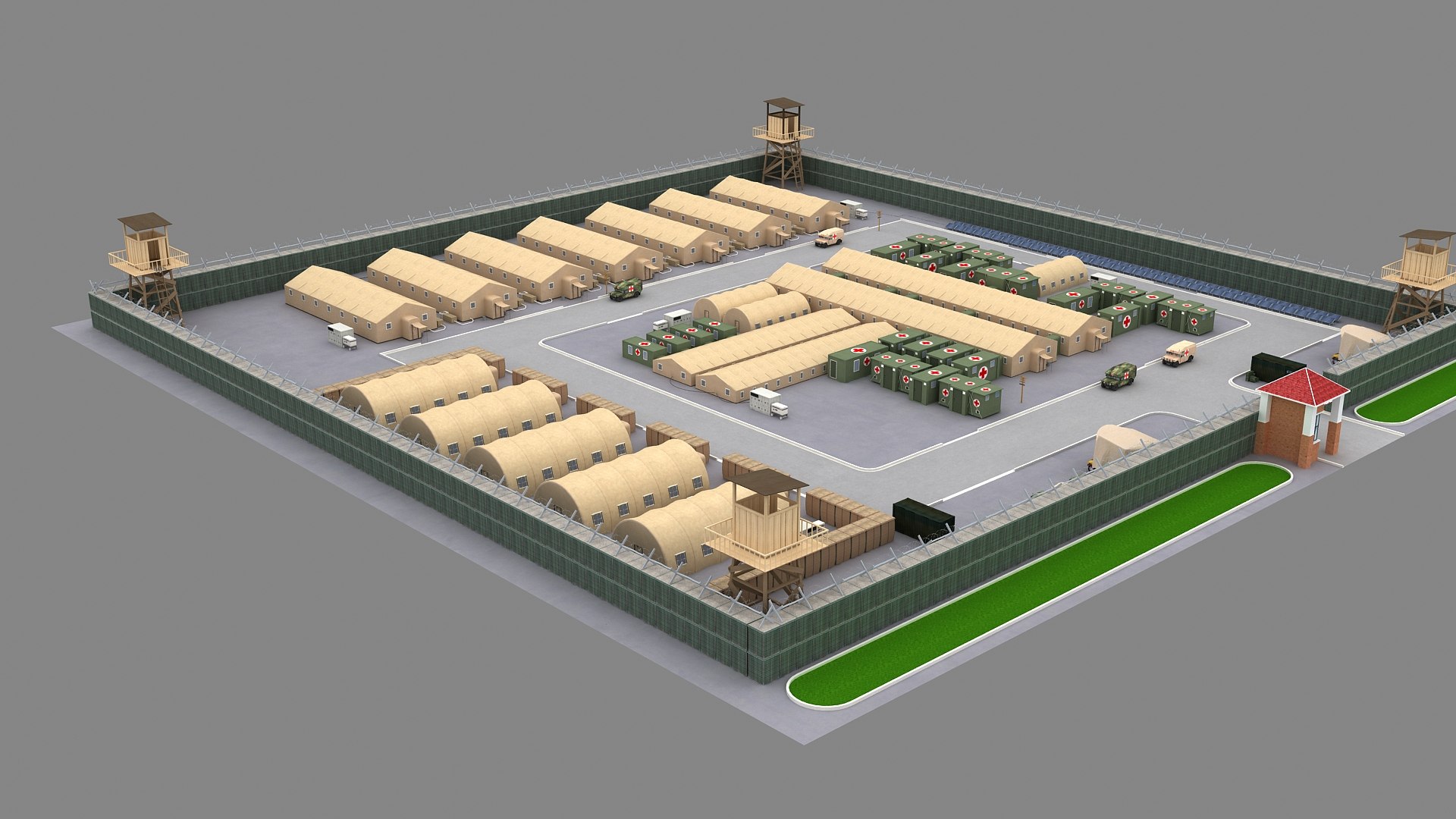 3D Military Field Hospital - TurboSquid 2303322