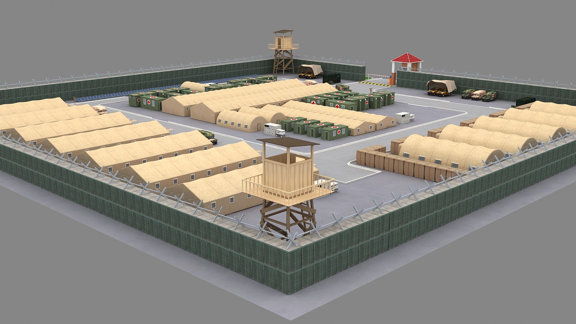 3D Military Field Hospital - TurboSquid 2303322
