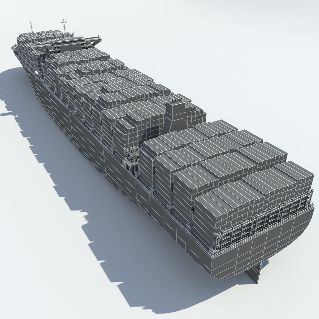 3ds max container ship