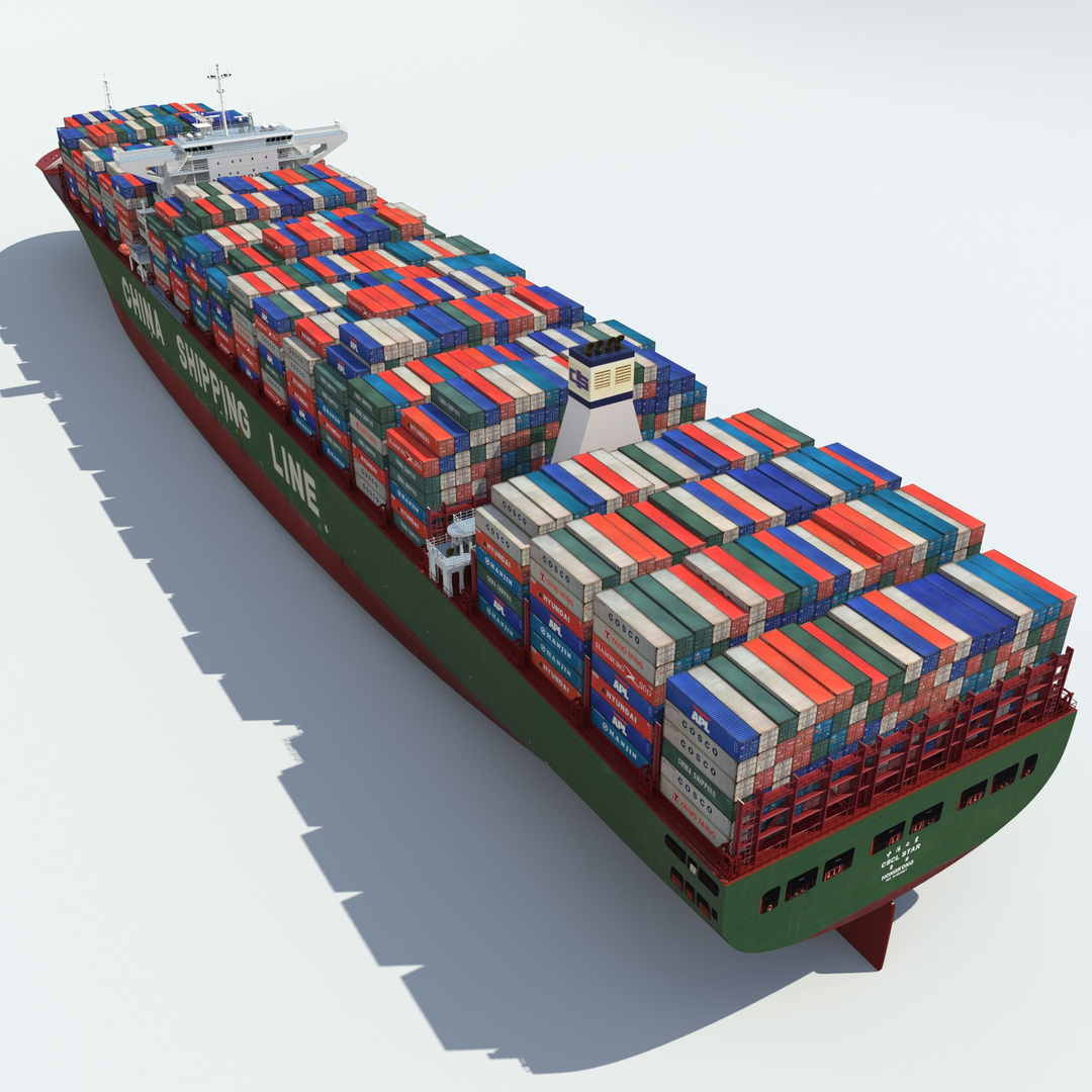 3ds max container ship