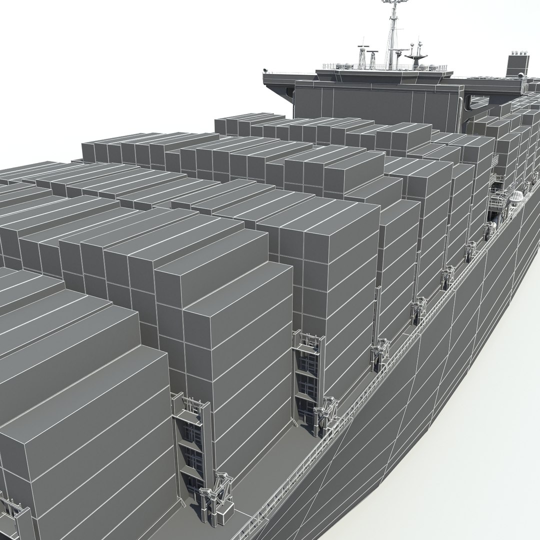 3ds Max Container Ship