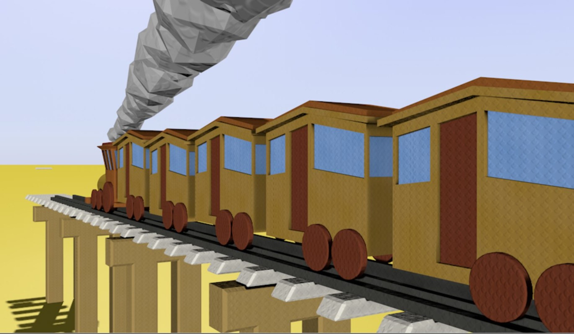 3D Cartoon Train Model - TurboSquid 1365782