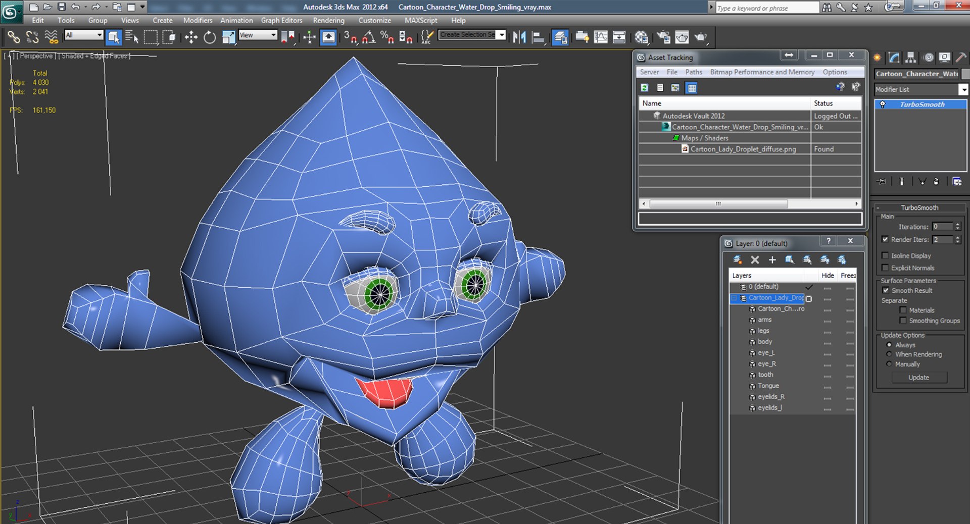 3D Cartoon Character Water Drop Model - TurboSquid 1249775