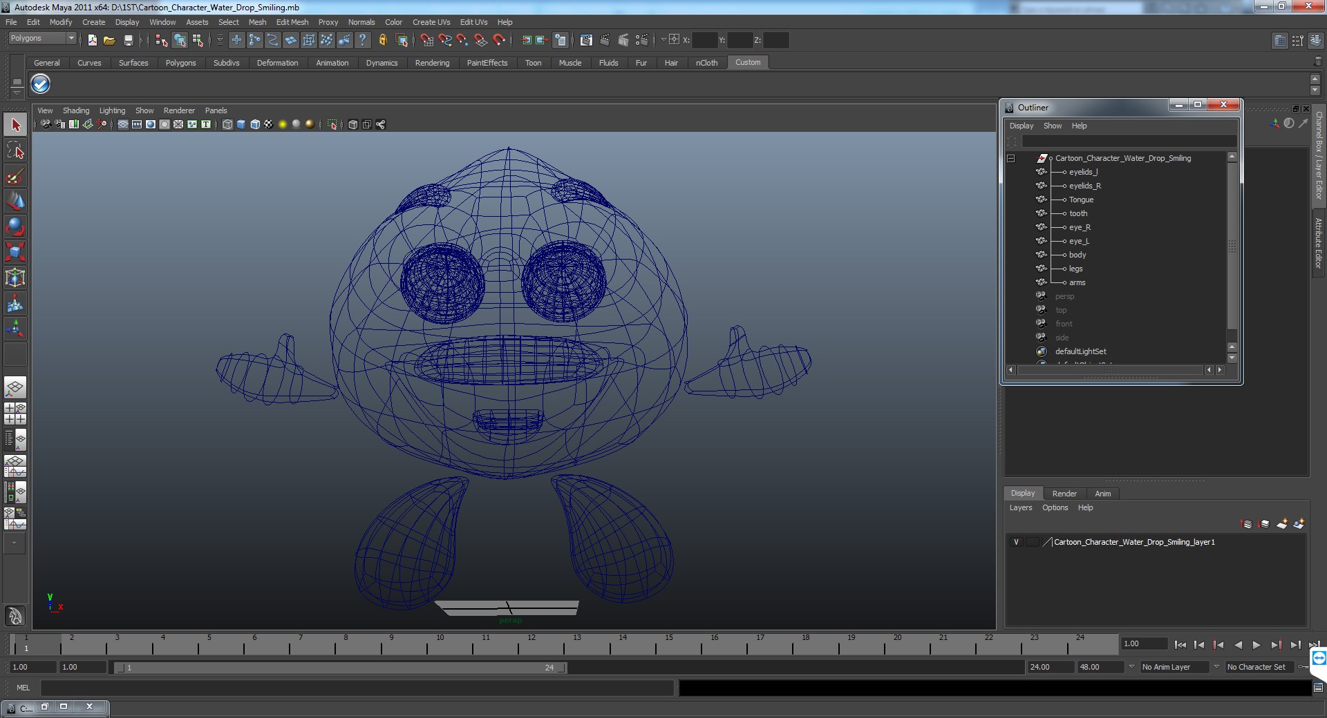 3D Cartoon Character Water Drop Model - TurboSquid 1249775