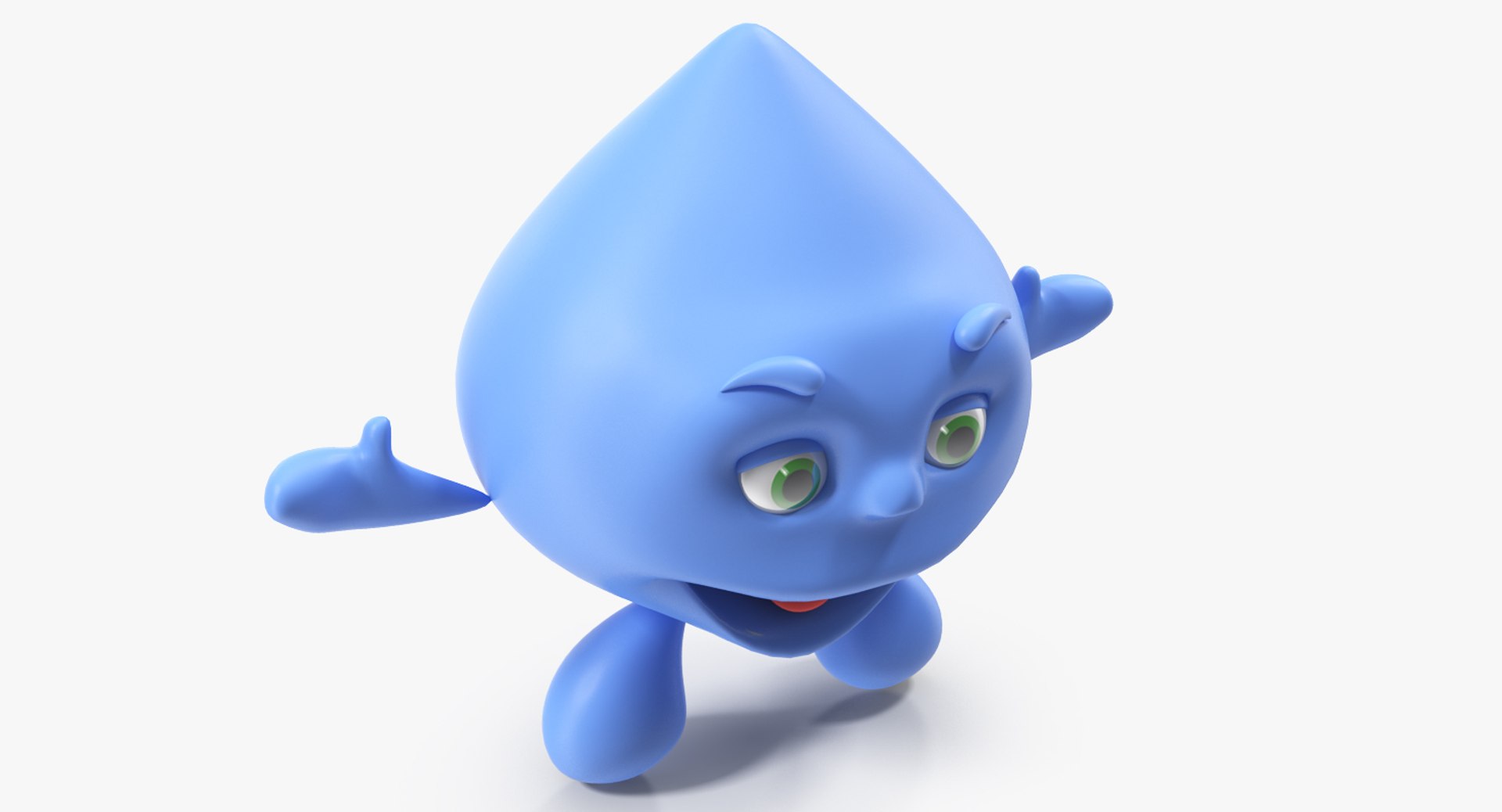 3D Cartoon Character Water Drop Model - TurboSquid 1249775