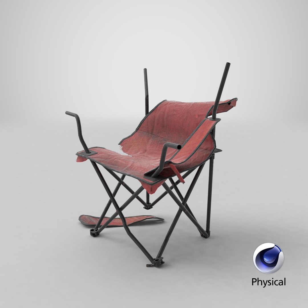 3D Outdoor Folding Chair Damaged Model - TurboSquid 1871812