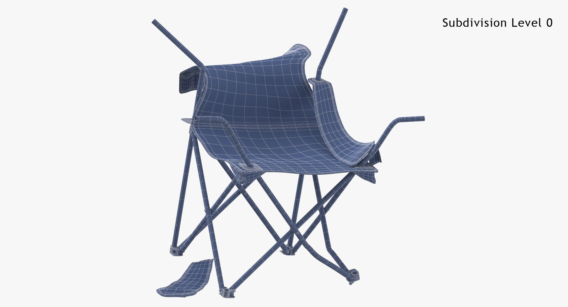 3D Outdoor Folding Chair Damaged Model - TurboSquid 1871812
