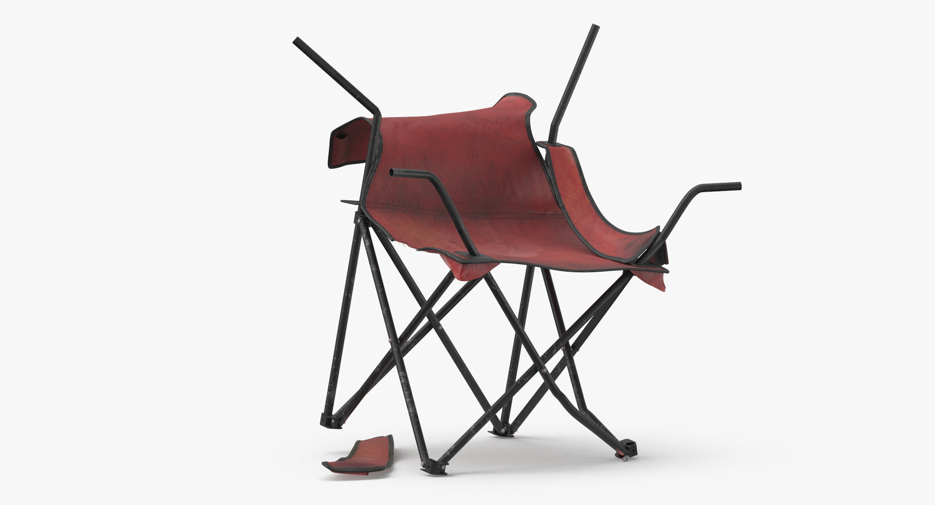 3D Outdoor Folding Chair Damaged Model - TurboSquid 1871812
