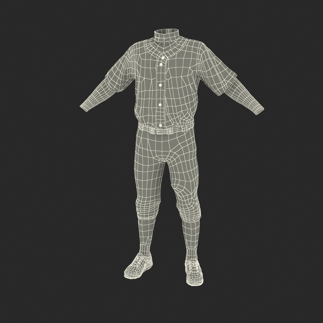 Baseball Player Outfit Generic 3d Model
