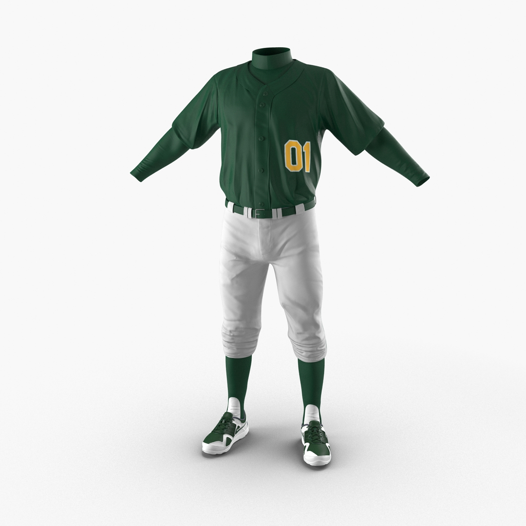 Baseball Player Outfit Generic 3d Model