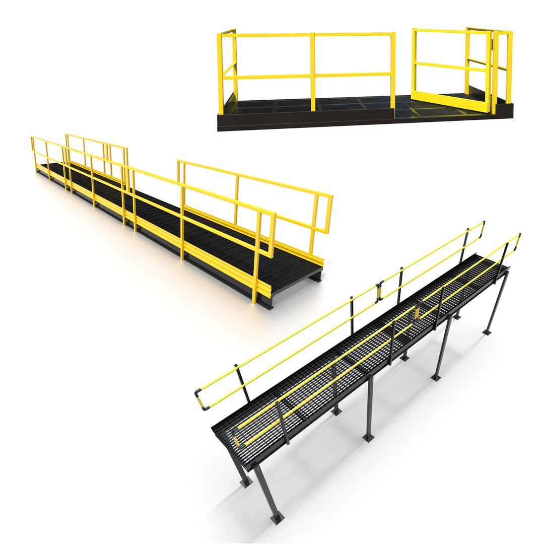 3D Industrial Walkway Platforms - TurboSquid 2422892