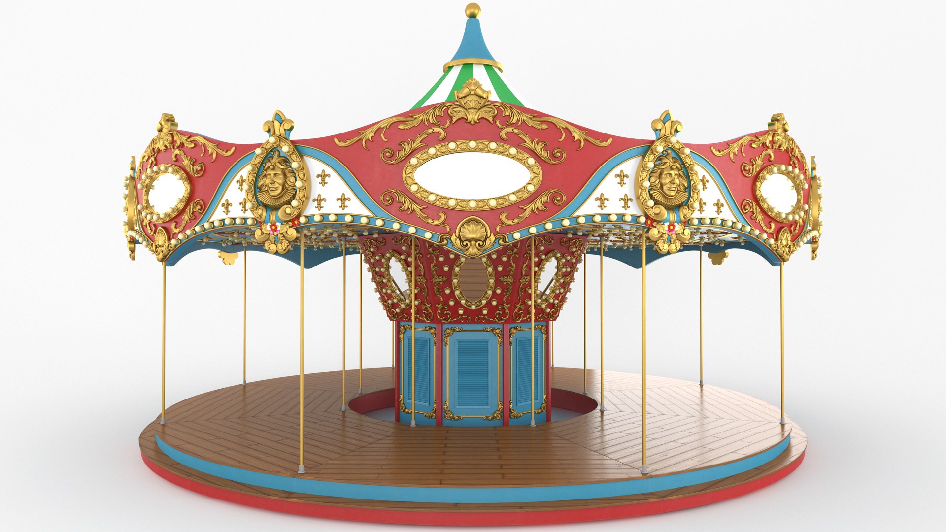 Carousel 3D model - TurboSquid 1178974