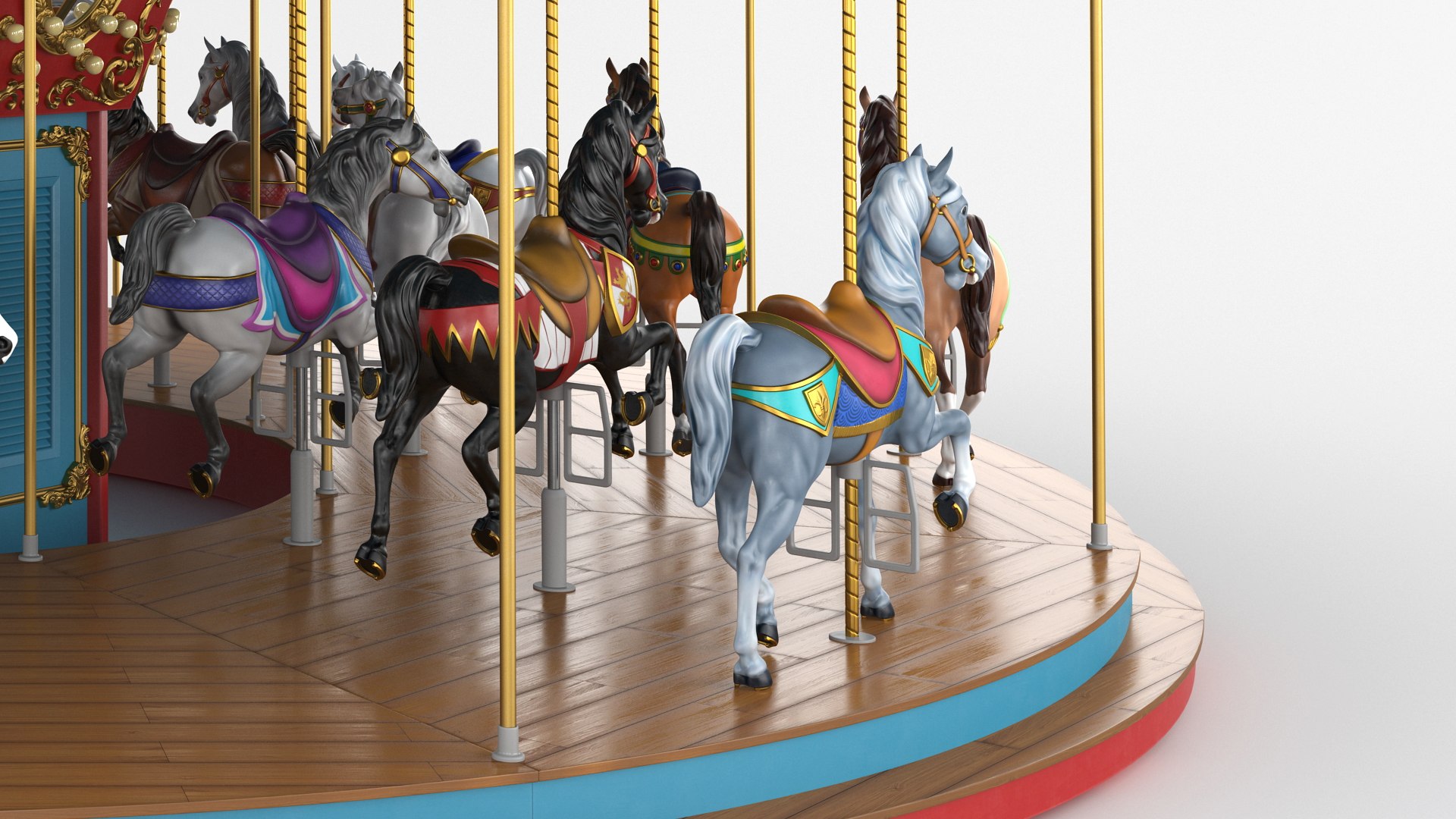 Carousel 3D model - TurboSquid 1178974