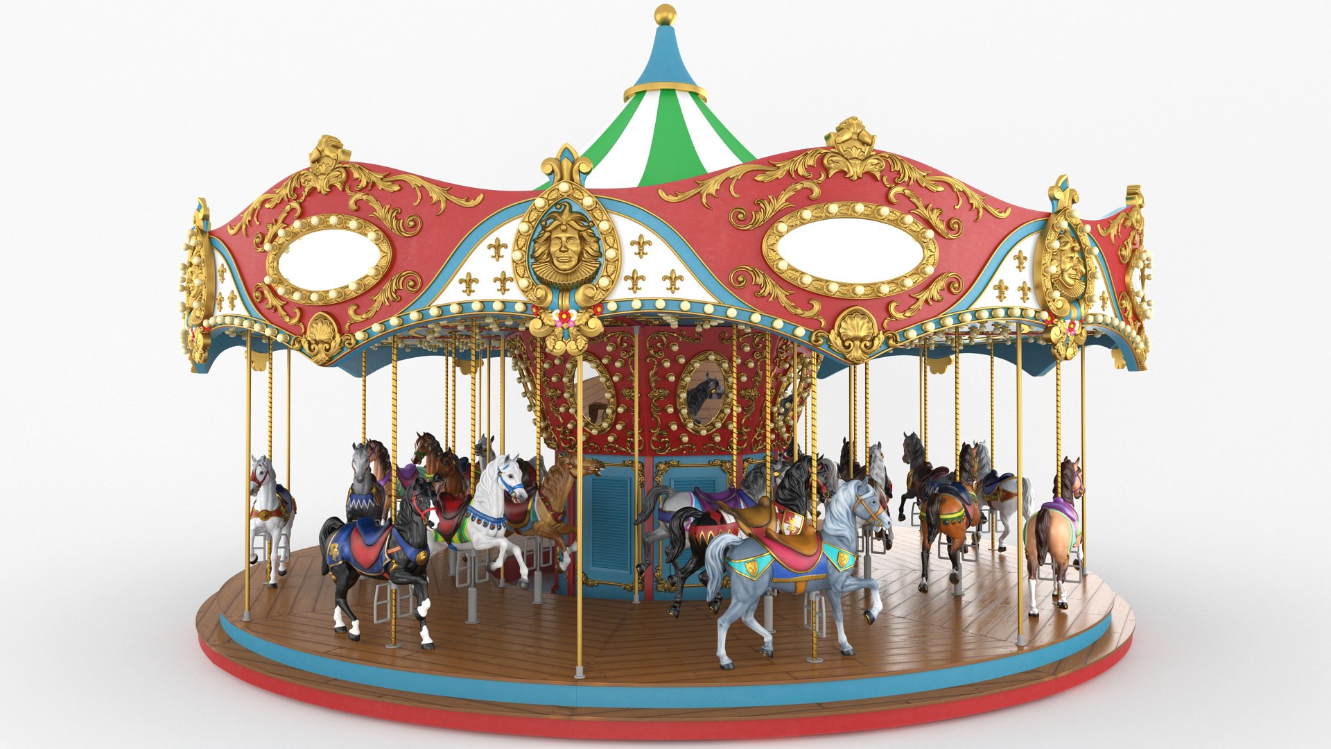 Carousel 3D model - TurboSquid 1178974