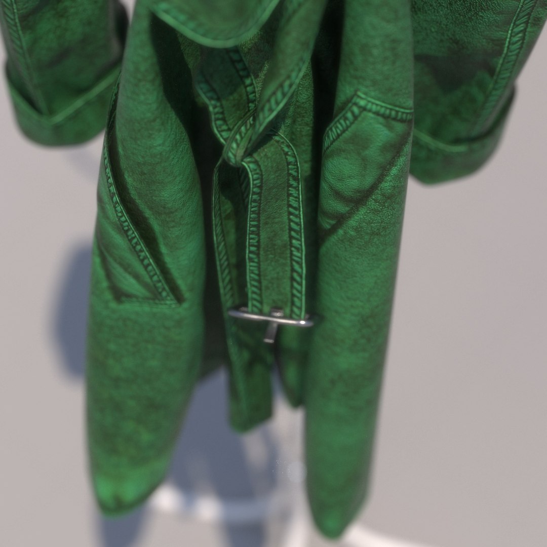 photorealistic leather coat tree 3d max