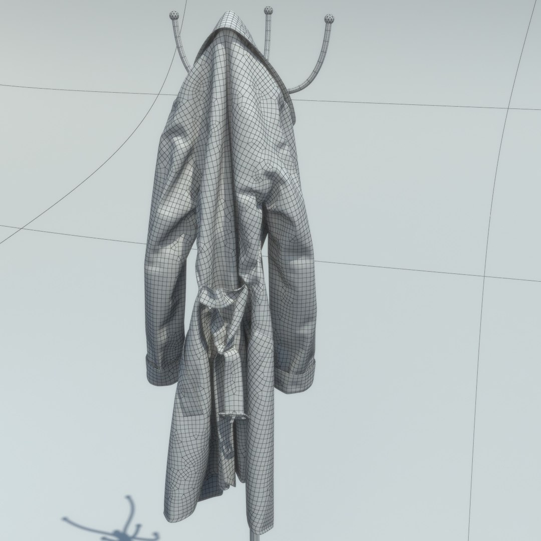 photorealistic leather coat tree 3d max