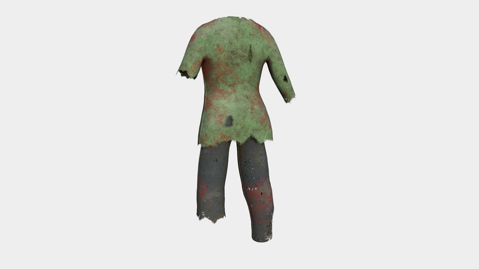 Zombie Clothing Color 06 - Undead Character Design 3D - TurboSquid 1858676